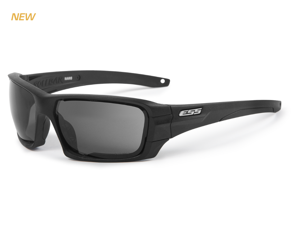 Rollbar NARO Black W/Clear & Smoke Gray Silver Logo | ESS EyePro